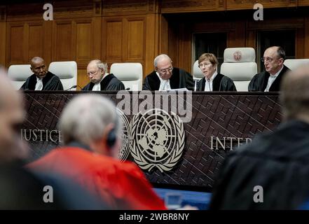 THE HAGUE - The judges led by President Donoghue attend the ...