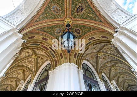 VIENNA, AUSTRIA. Arched vaults of a building in Vienna near the Town ...