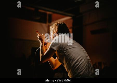 Performer onstage at event Stock Photo - Alamy