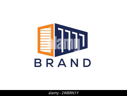 Shipping container vector logo design template Stock Vector Image & Art ...