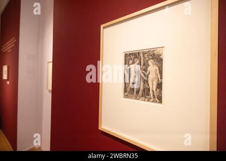 Rembrandt etching exhibition, Adam and Eve, 1638 Stock Photo - Alamy