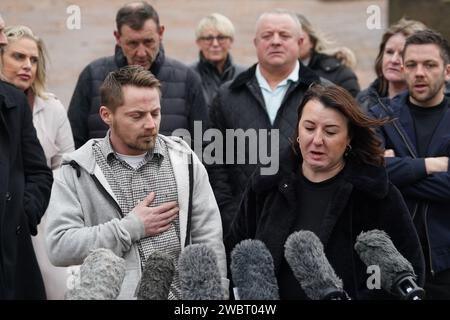 Sam Phillips, the father of Alfie Phillips, with his current partner ...