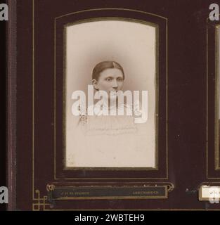 Portrait of a woman, Idanus Hendrikus Slaterus, 1868 - 1909 Photograph ...