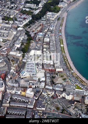 An aerial photograph of Douglas, capital of the Isle of Man Stock Photo ...