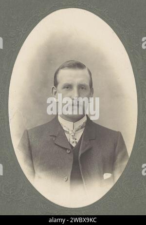 Studio portrait of a man, c. 1890 - c. 1920 photograph. cabinet ...