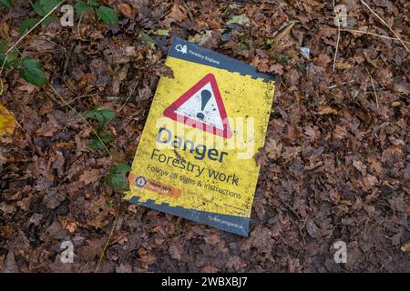 Forestry Commission Health and Safety sign "Keep off Log Stacks Stock ...