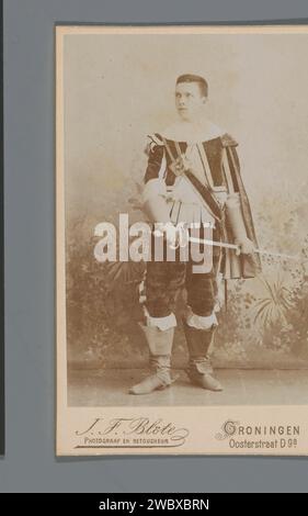 Portrait of an unknown Groningen student in Maskeradekostuum, Jan ...