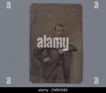 Portrait of an unknown man, Anonymous, 1855 - 1900 photograph iron ...