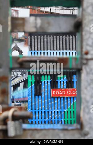 The separation gates between the Catholic nationalist area and the ...