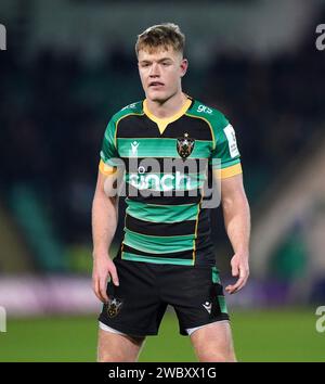 Northampton Saints' Fin Smith during the Gallagher Premiership match at ...
