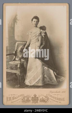 Portrait of Princess Wilhelmina, 1897 Photograph. visit card The Hague ...
