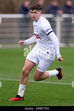 Enfield, UK. 12th Jan, 2024. Mikey Moore of Tottenham Hotspur U18 ...