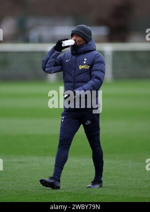 Enfield, UK. 12th Jan, 2024. Maeson King of Tottenham Hotspur U18 ...