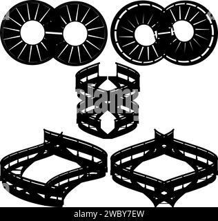 Infinity Spiral Staircases Vector. Illustration Isolated On White ...