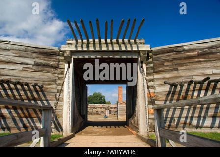 Fort gate, Fort Stanwix National Monument, New York Stock Photo - Alamy