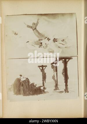 Photo production of two drawings by presumably Jules Joseph Lefebvre ...