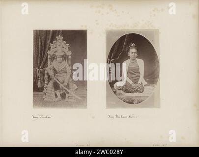 Portrait of Queen Supayalat, wife of King Thibaw Min from Burma; King ...