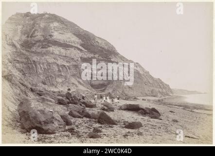 People on the coast at Blackgang Chine on the Isle of Wight, Blackgang ...