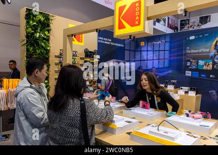 The Kodak booth at the Las Vegas Convention Center during CES 2025 in ...