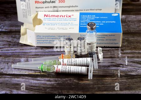 Cairo, Egypt, January 11 2024: anti-D (Rh) immunoglobulin Rhophylac ...