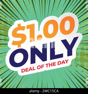 only 1 dollar bubble speech pop art style vector image Stock Vector ...