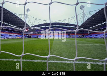 A general view of Toughsheet Community Stadium and branded corner flag ...