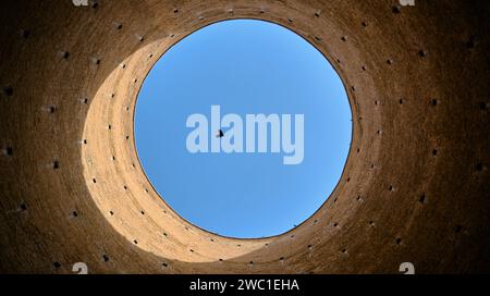 Inside the Toghrol Tower, looking sky from the Toghrol (Tughrul) Tower ...
