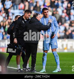 Bobby Thomas of Coventry City gets fouled during the Sky Bet ...