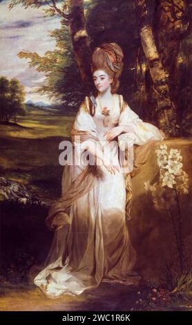 Sir Joshua Reynolds painting; Lady Sunderlin, (Lady Sunderland) 1786 ...