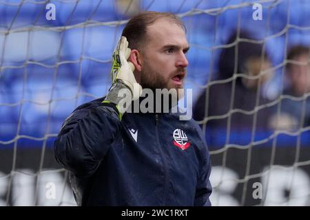 Joel Coleman of Bolton Wanderers warms up before the Sky Bet League 1 ...