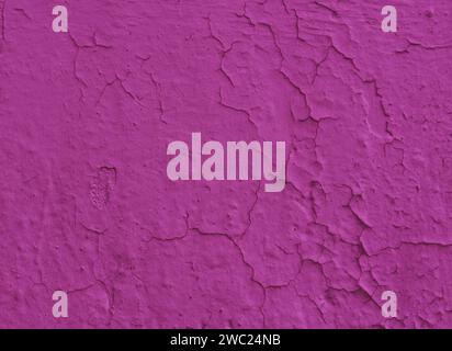 Scuffed peeling purple plaster on the wall Stock Photo - Alamy