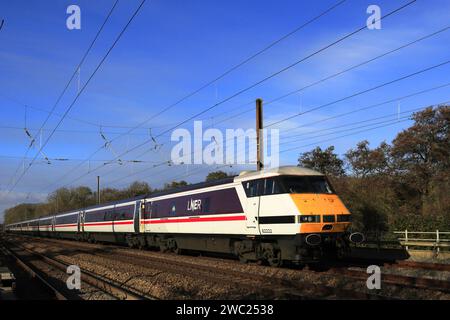 82222 LNER, White Livery train, East Coast Main Line Railway, Grantham ...