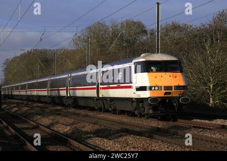 82222 LNER, White Livery train, East Coast Main Line Railway, Grantham ...