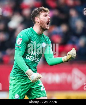 Peterborough United goalkeeper Nicholas Bilokapic during the Sky Bet ...