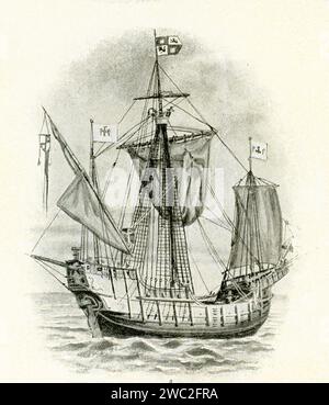 Age of Discovery. Caravel ship. Used by oceanic exploration voyages ...