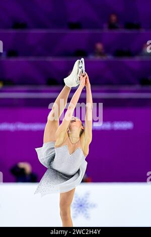 Livia KAISER (SUI), during Women Short Program, at the ISU European ...