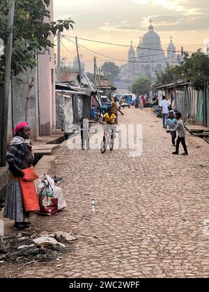 Jimma, Ethiopia, January 17, 2023: landscape of the city of Jimma with ...