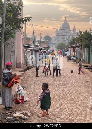 Jimma, Ethiopia, January 17, 2023: landscape of the city of Jimma with ...