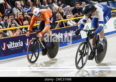 APELDOORN - Jeffrey Hoogland, Mikhail Yakolev (ISR) (lr) during the ...