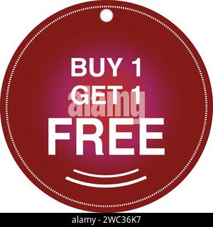 buy one get free promotion sign label vector Stock Vector Image & Art ...