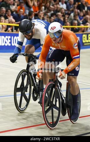 APELDOORN - Jeffrey Hoogland, Mikhail Yakolev (ISR) (lr) during the ...