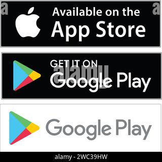 Google Play Store Logo. Vector illustration isolated on white Stock ...