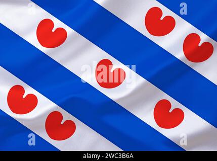 The flag of Friesland, Province, Studio Stock Photo - Alamy