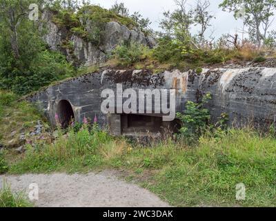 Concrete World War II bunker along the anti-tank canal of the KW Line ...