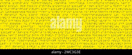 Braille graphic seamless vector pattern. Simple background with black ...