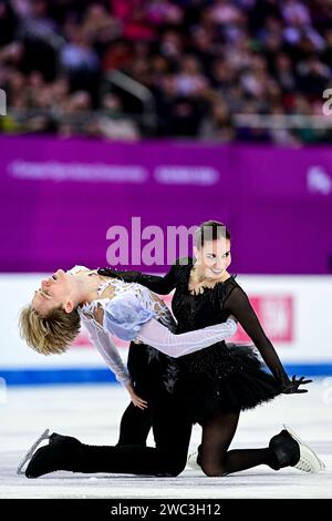 Diana DAVIS & Gleb SMOLKIN (GEO), during Ice Dance Free Dance, at the ...