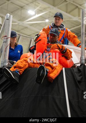 Artemis II commander Reid Wiseman, left, and pilot Victor Glover, both ...