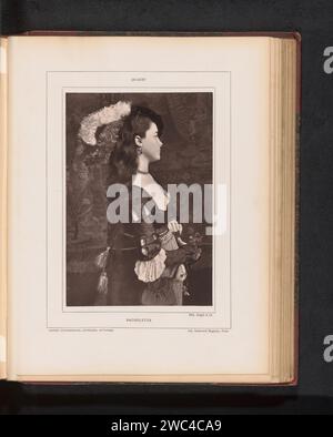 Jacquet Gustave Jean - a Young Woman in Profile Stock Photo - Alamy