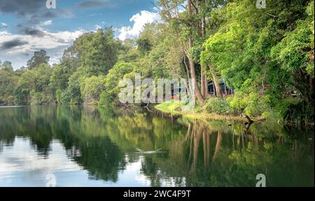 Lake Yeak Laom, Krong Ban Lung, Cambodia, view of Yeak Lom lake with ...