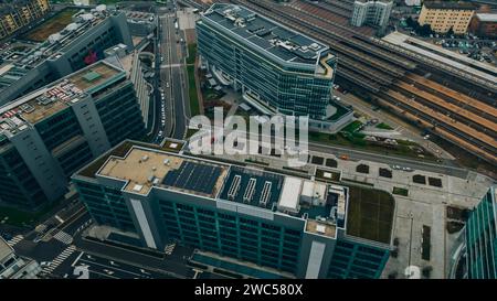 Aerial photography Santa Giulia, Milan, Italy 3.01.2023 residential ...